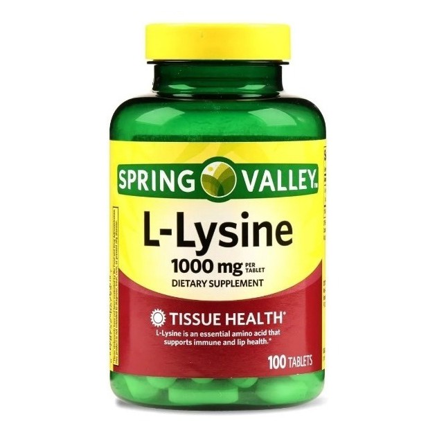 L- Lysine Lisina (1000mg) 100 Tabletes Spring Valley Eua | Shopee Brasil