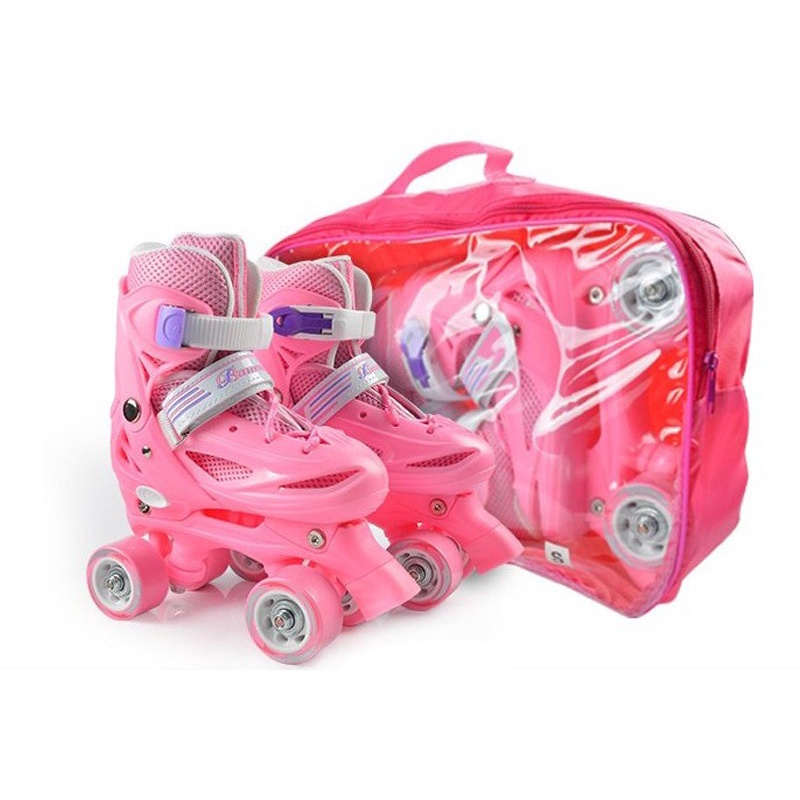 Patins Rosa Regulavel 33-36 A Pronta Entrega | Shopee Brasil