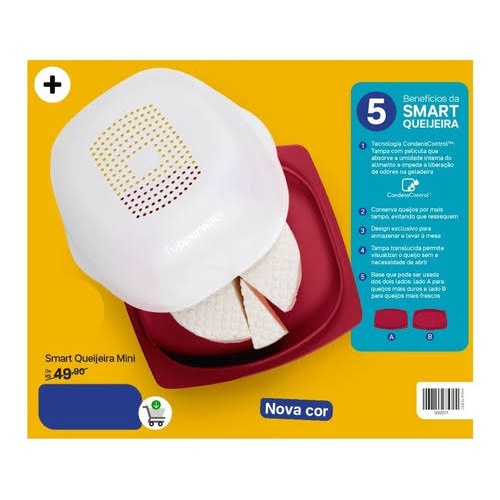 Tupperware Smart Queijeira Mini Marsala | Shopee Brasil