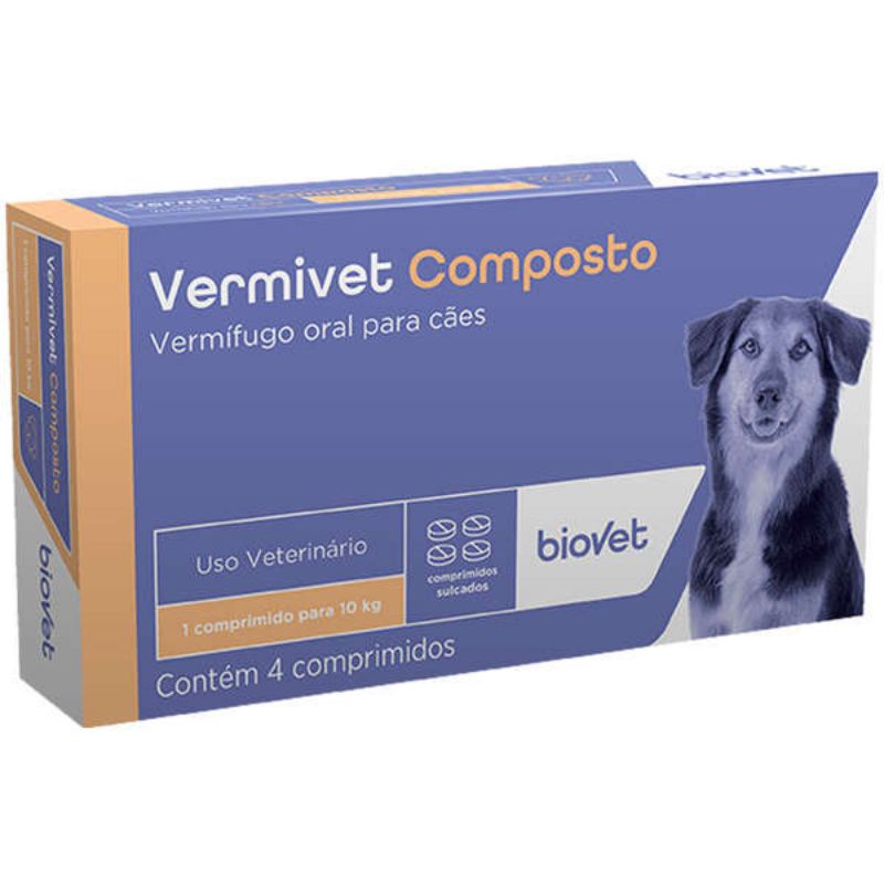 Vermivet Composto 600mg Caixa Com 4 Comprimidos | Shopee Brasil