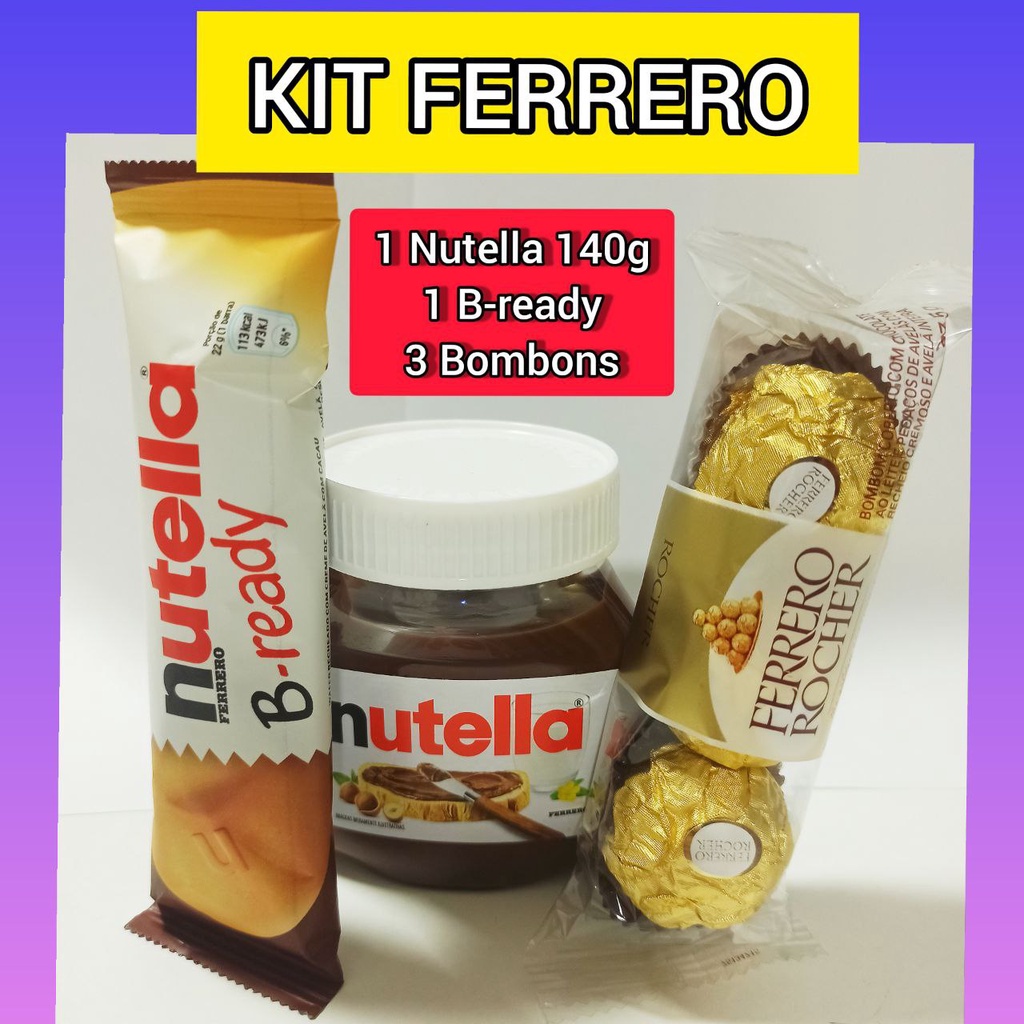 Kit Ferrero (B-ready, Nutella, Ferrero Rocher) | Shopee Brasil