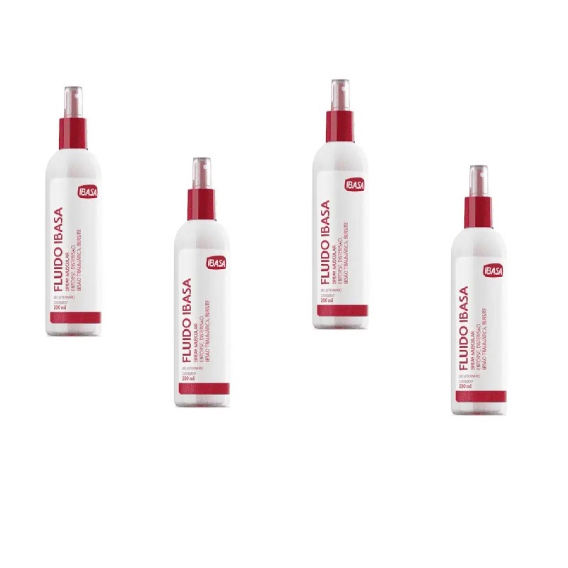 FLUIDO IBASA SPRAY 200ML - KIT COM 4 FRASCOS | Shopee Brasil