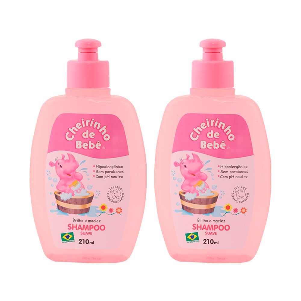 Shampoo Cheirinho de Bebê Suave pH Neutro Hipoalergênico Sem Parabenos ...