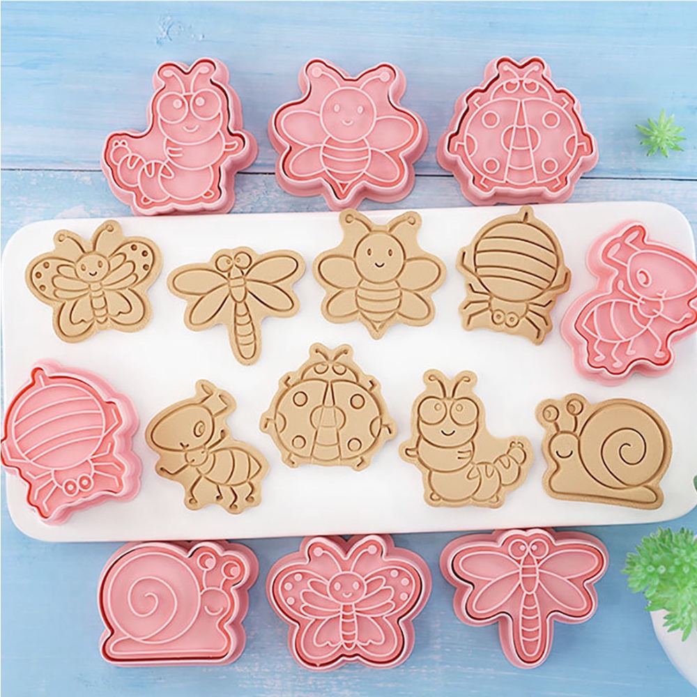 8 Pçs/set Bonito Dos Desenhos Animados Do Inseto Cookie Cutters ...