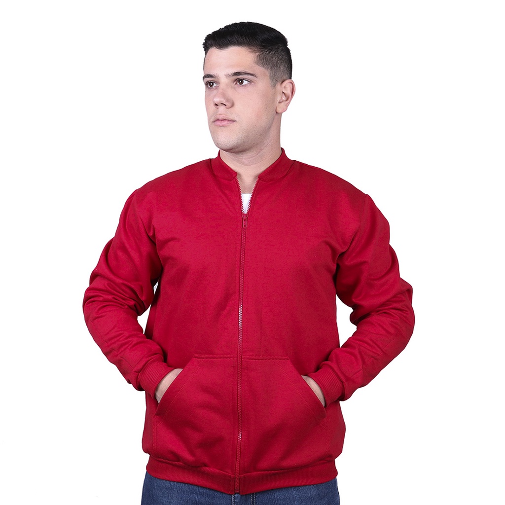 Casaco Moletom Agasalho Blusa de Ziper Sem Capuz Lisa | Shopee Brasil