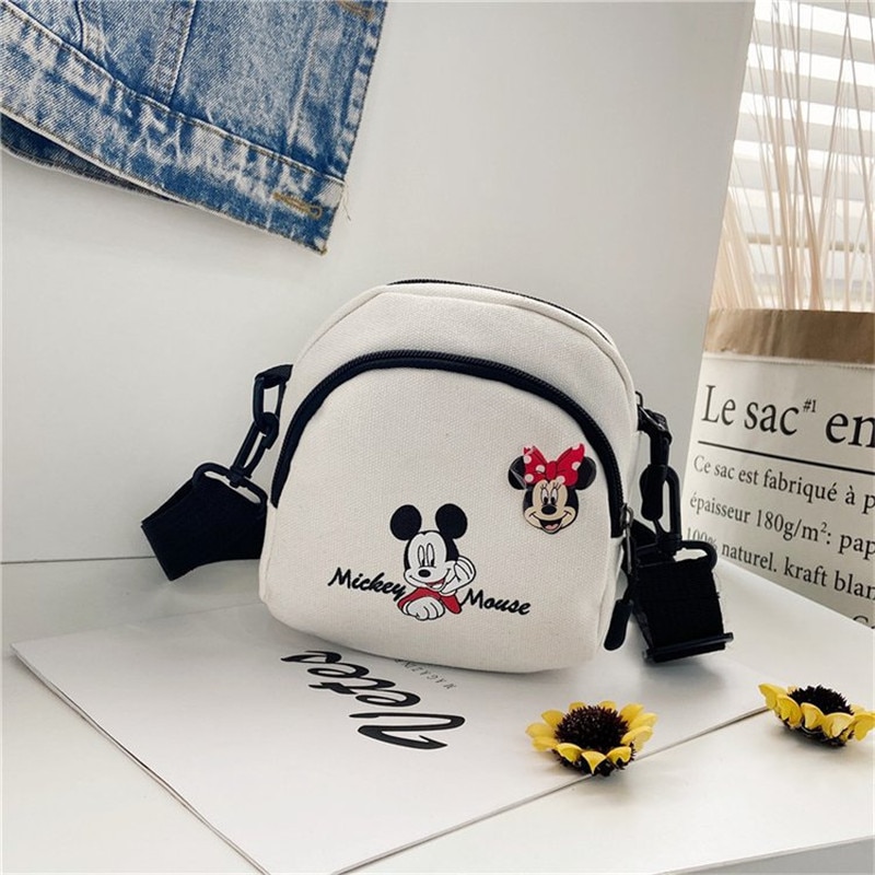 Disney cartoon Mickey mouse Lona Pequena Bolsa Menina Nova ins Japonês diagonal Selvagem ...
