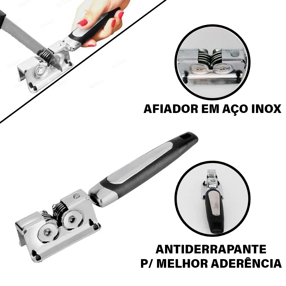 Afiador De Facas Inox Home Flex Churrasco | Shopee Brasil