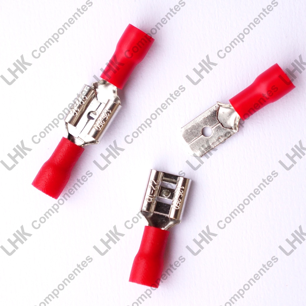 Terminal Conector Pré isolado Macho e Fêmea para cabos 0.5 mm2 a 1.5mm2 ...