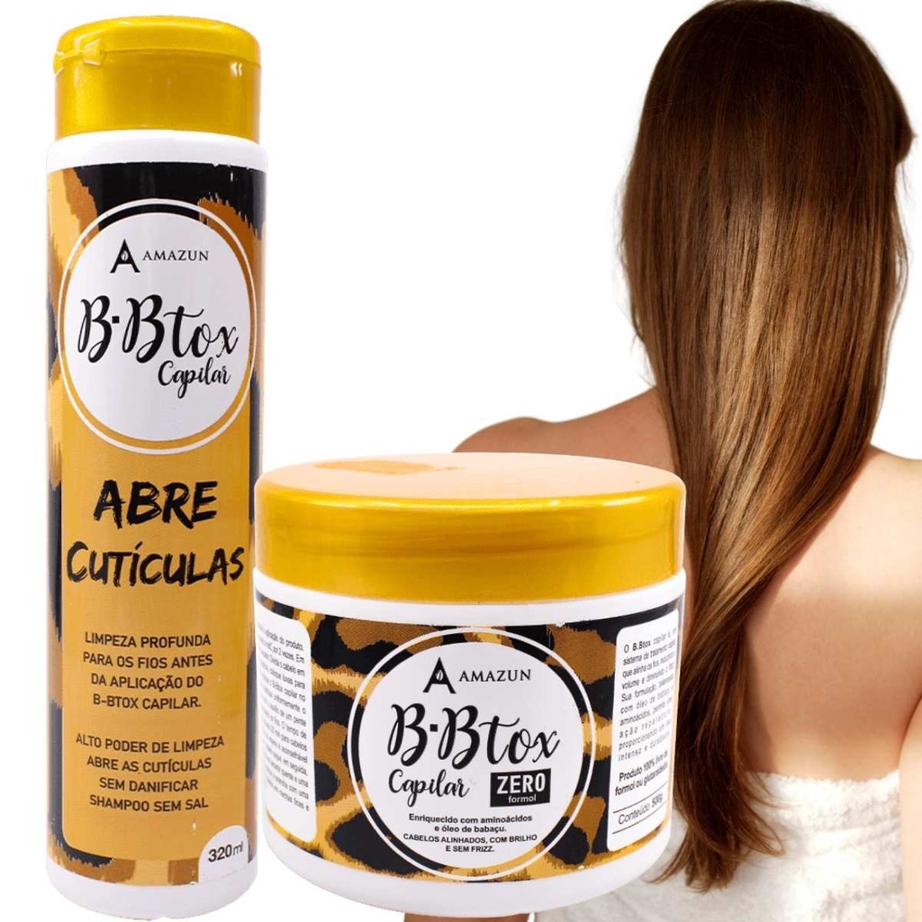 Kit Botox Capilar Shampoo Abre Cutículas 320ml E BBtox 500g | Shopee Brasil