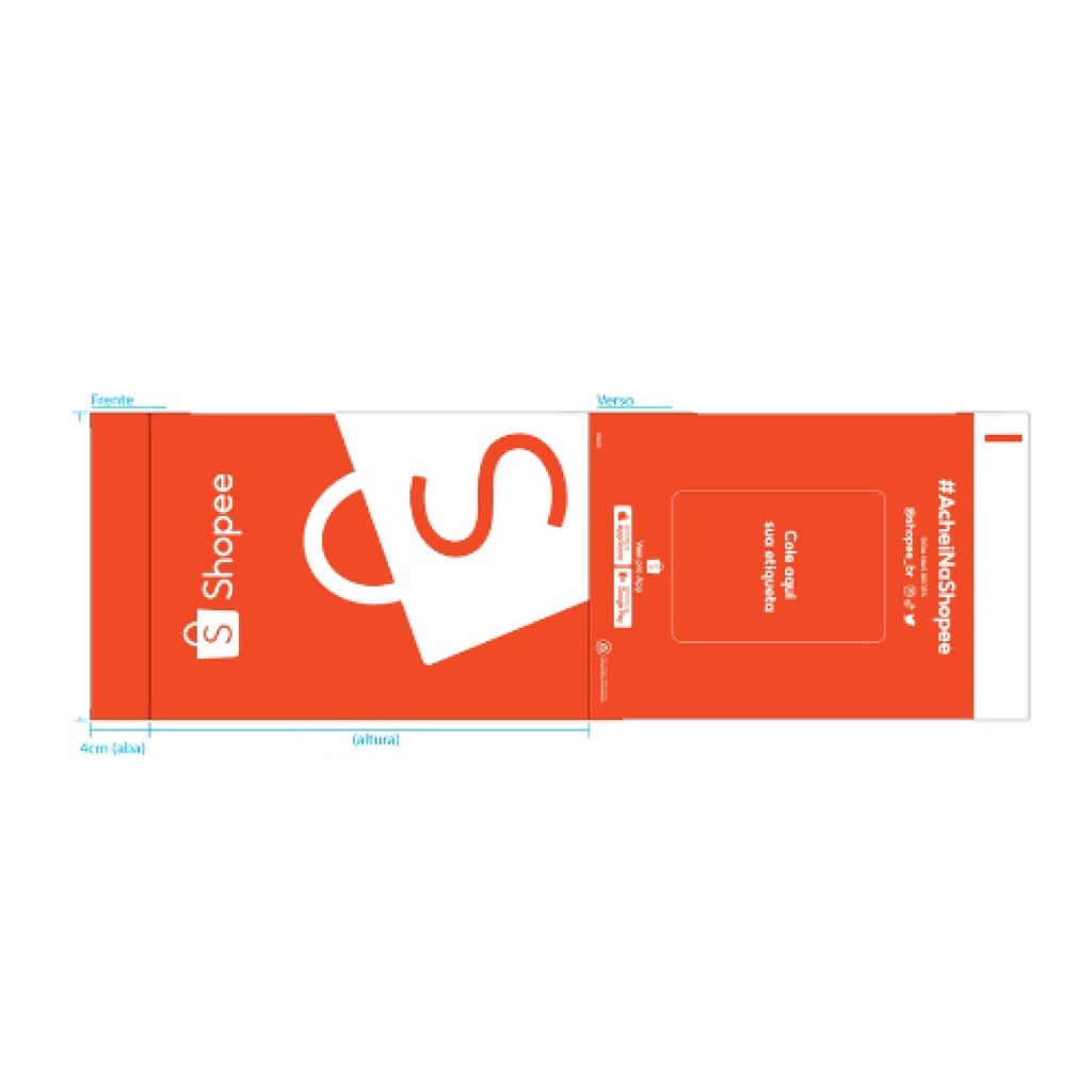 Kit Envelope de Plástico SHOPEE 21x30 cm c/ cola Inviolável - Correio ...