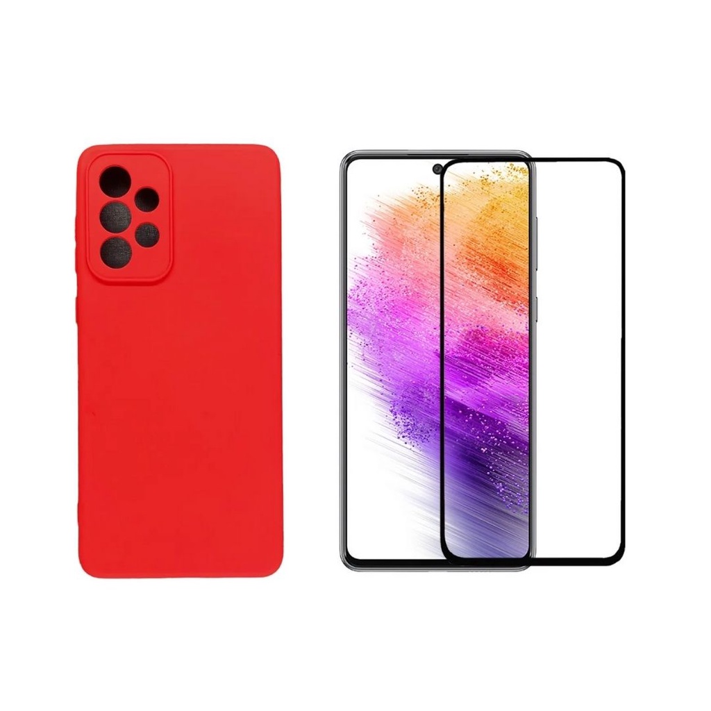 Capa Capinha Case Aveludada + Película de vidro 9D SAMSUNG GALAXY A73 5G | Shopee Brasil
