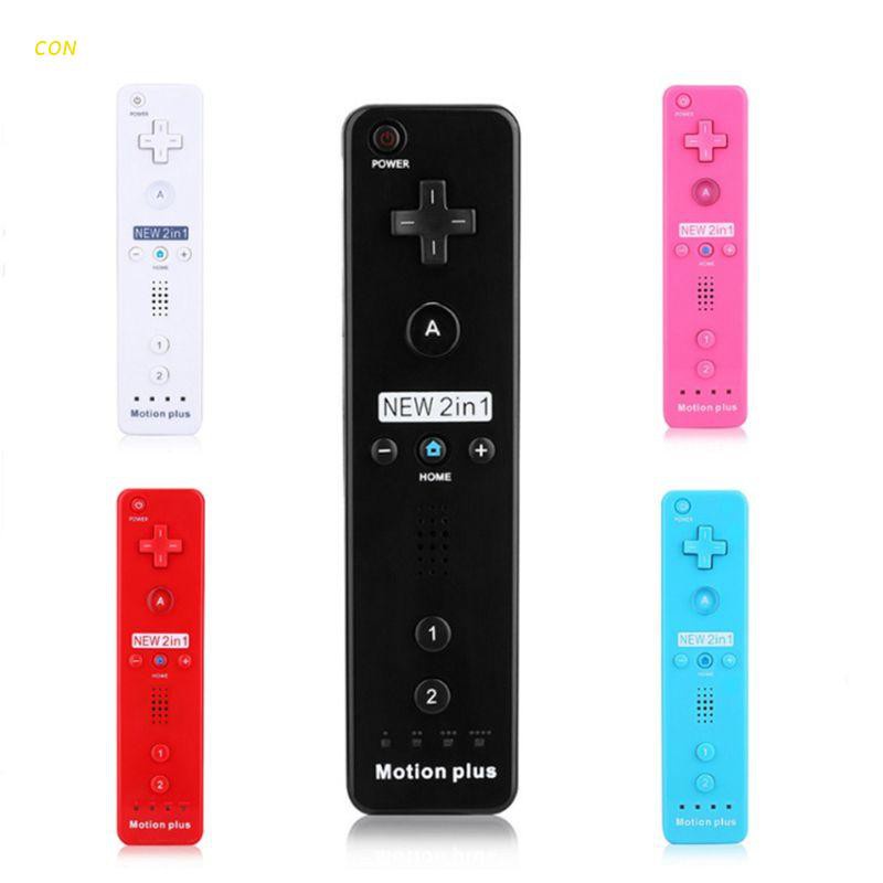 CON Built-in Motion Plus Wireless Gamepad for Wii Remote Controller For ...