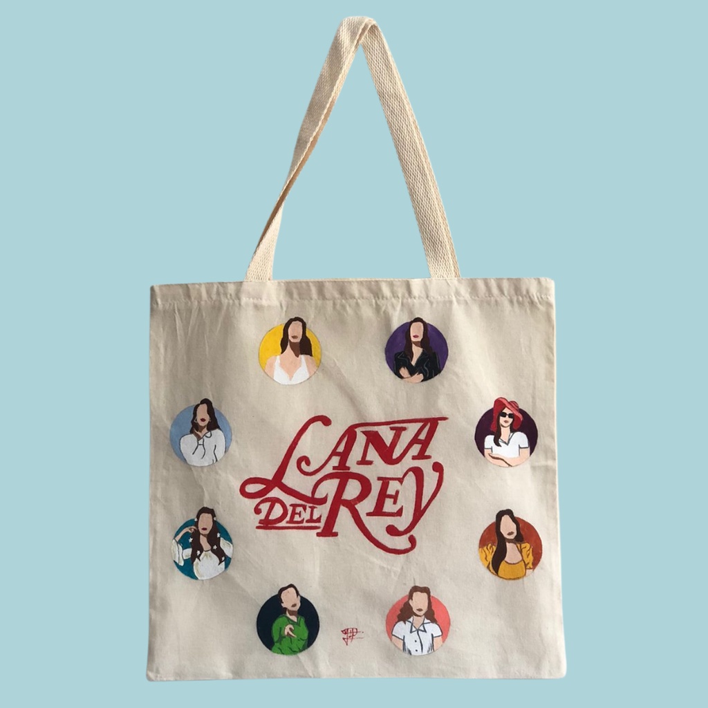 Ecobag Lana Del Rey pintada à mão | Shopee Brasil