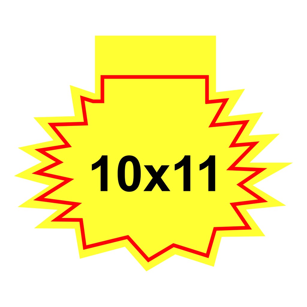 100 Cartaz Splash Placa Preço Oferta Amarelo Mini Pequeno 10x11,5 cm ...