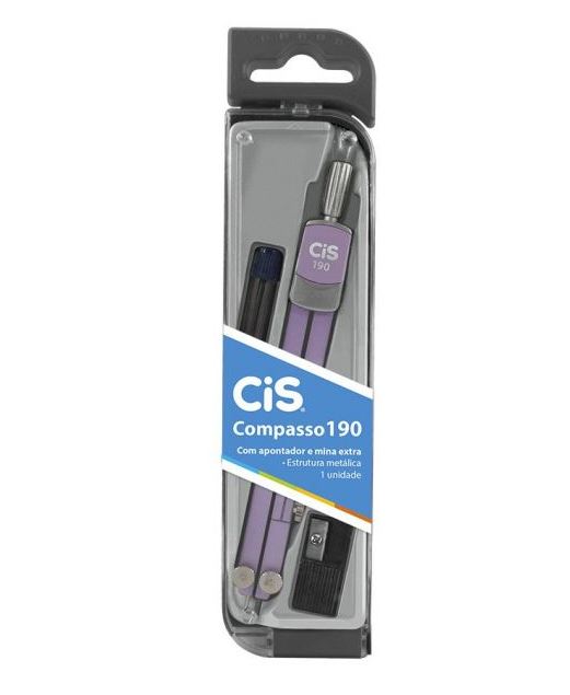 Compasso Cis Metal 190 Com Apontador e Mina Extra | Shopee Brasil