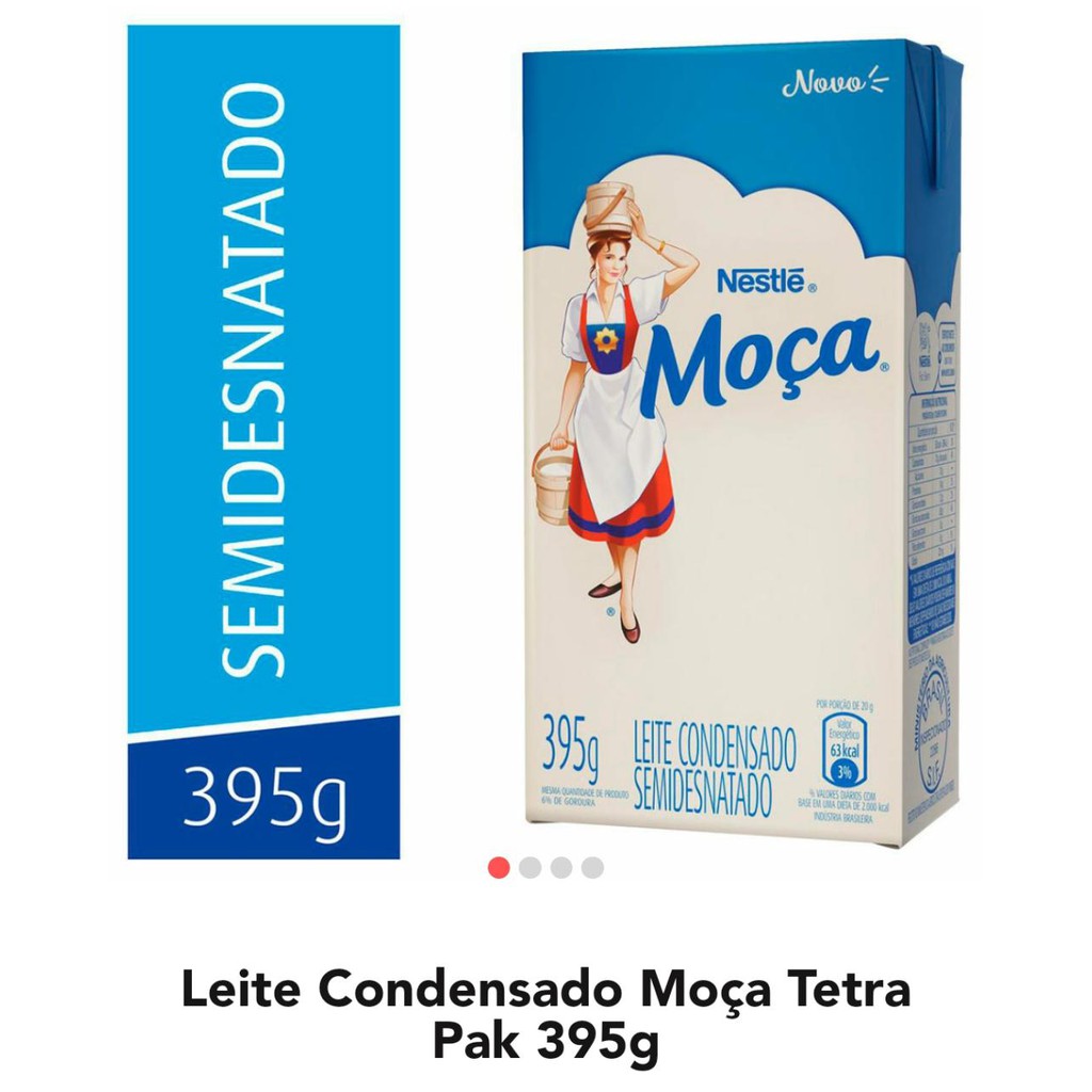 Kit 10 Caixas Leite Condensado Moça Semi-Desnatado Nestlé 395g | Shopee ...