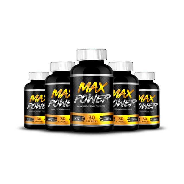 MAX POWER 5 POTES ORIGINAL capsulas | Shopee Brasil
