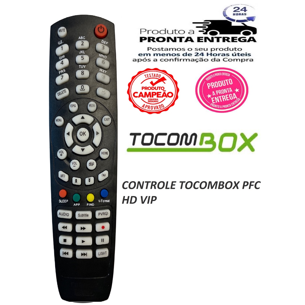 Controle Tocombox Pfc hd vip pronta entrega | Shopee Brasil