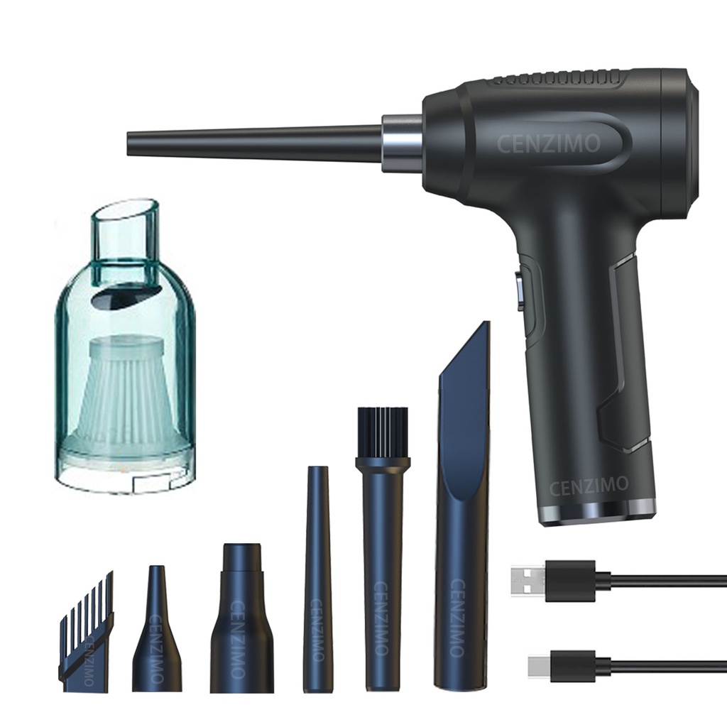 CENZIMO 3-em-1 Aspirador Multifunções Soprador de ar Recarregável Mini ...