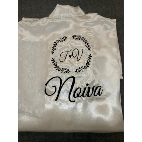 ROBE DE CETIN COM LYCRA PERSONALIZADOS | Shopee Brasil