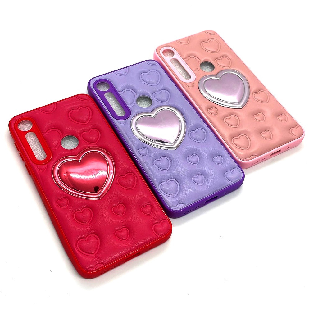 Capa de celular compatível com Moto G8 Play e One Macro Coração ...