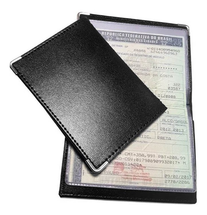 Porta Documentos Carteira Fina Couro Ref 241 | Shopee Brasil