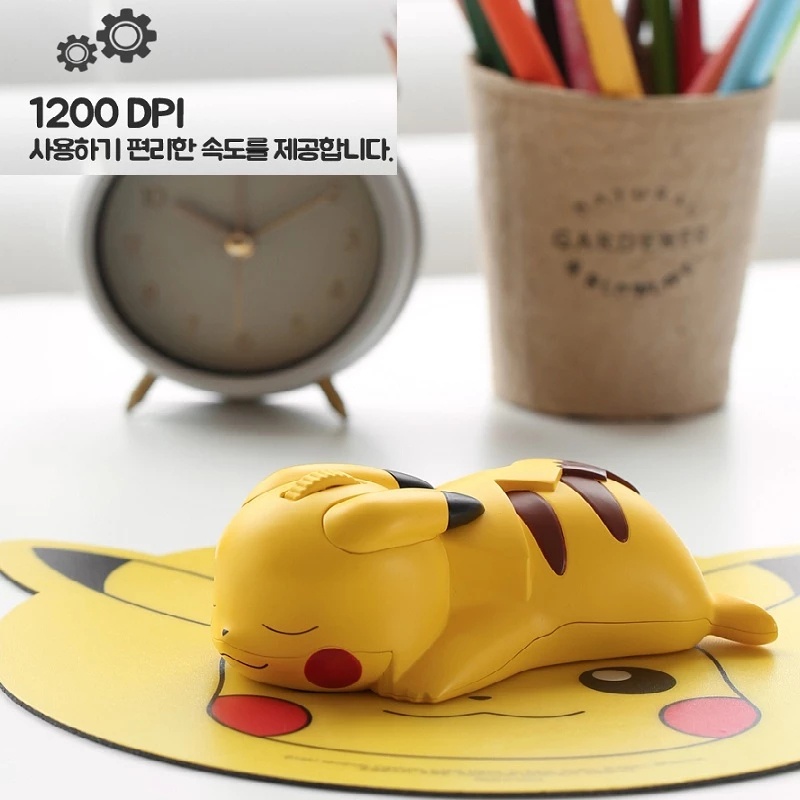 Pokemon Pikachu Mouse Sem Fio Bluetooth Sem Fio Para Jogos USB 2.4G ...