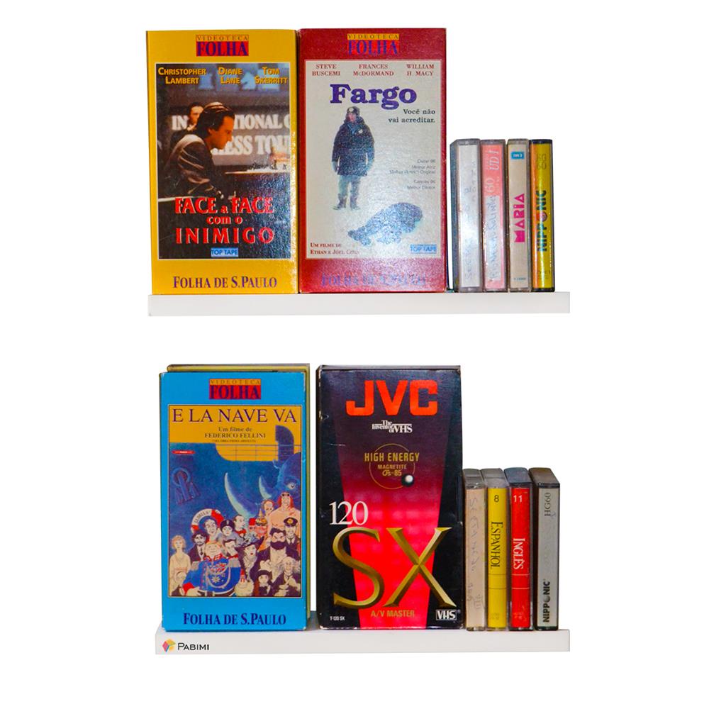 Prateleiras porta fitas antigas cassete CD DVD retro 2 peças | Shopee ...