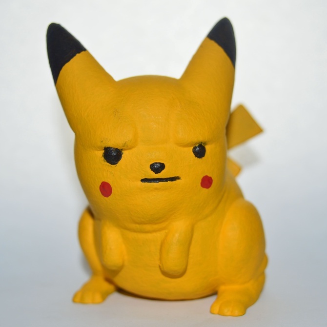 Pikachu figura de ação | Pokémon Pikachu colecionável com cara de bravo ...