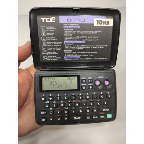 Antiga Agenda Eletrônica Tce Modelo C710 Funcionando Retro ok | Shopee ...