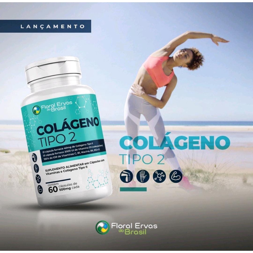 Colageno Tipo 2 60 Cápsulas Apenas 1/dia. 500 mg O COLÁGENO TIPO II ...