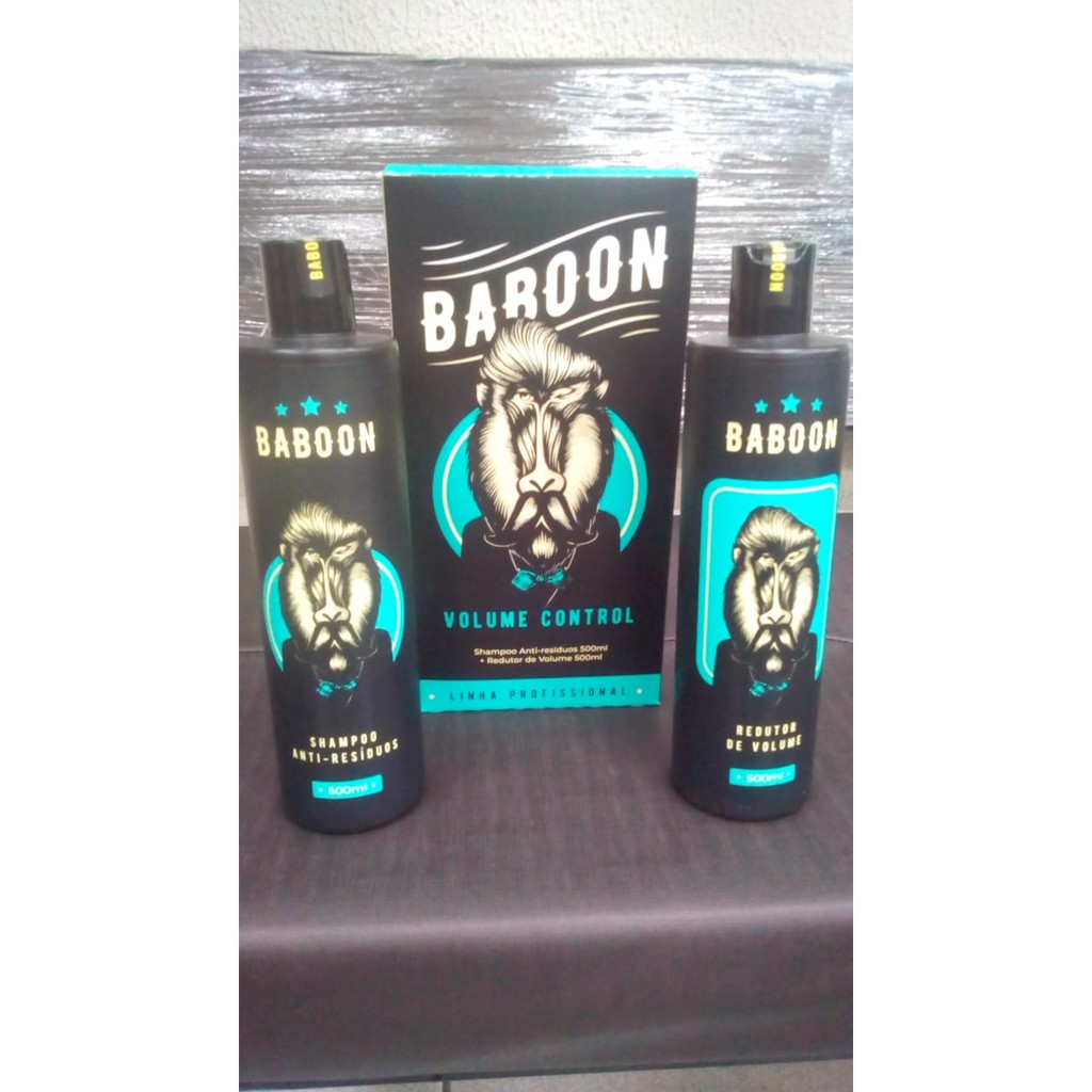 Kit Shampoo + Progressiva Profissional Baboon Redutor De Volume ...