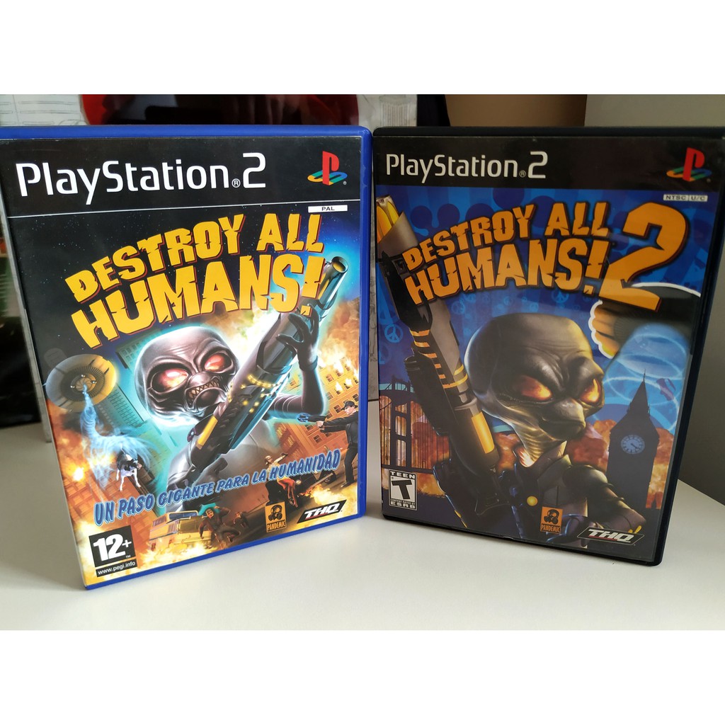 Destroy All Humans! 1 e 2 ORIGINAIS - COMPLETOS - PS2 | Shopee Brasil