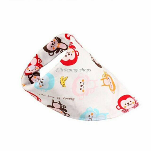 Bibs De Bandana Bebê Macaco Fofo/Presente Babete Triangular | Shopee Brasil