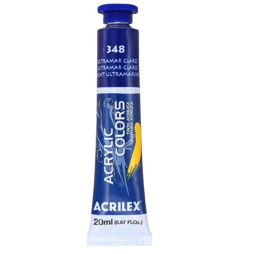 Tinta Acrilica Azul Ultramar Claro 20ml Acrilex Pintura Tela | Shopee ...