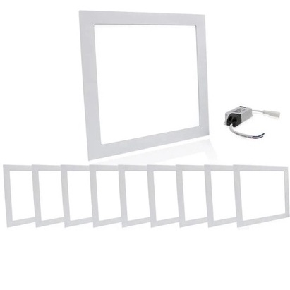 Kit 6 Plafon Embutir Quadrado Led 18w Painel Bivolt Luminária 22x22 Branco Frio Oferta | Shopee ...