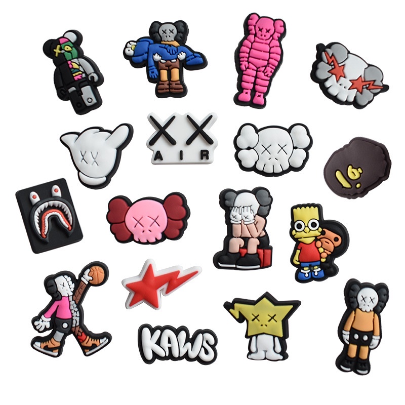 Jibbitz Para Croc Kaws DIY Shoes Charm Button | Shopee Brasil