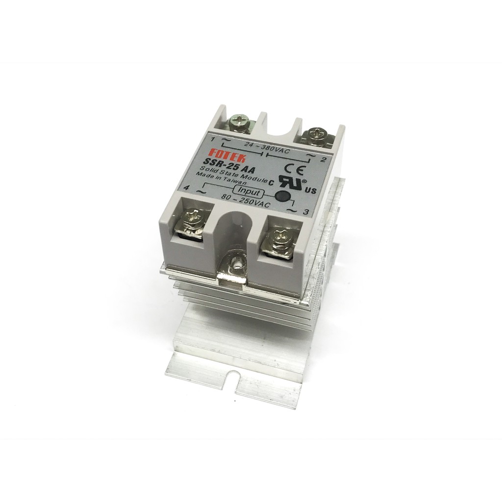 Rele de Estado Sólido 25A Entrada 80 até 250VAC Carga 24 a 380VAC SSR-25AA | Shopee Brasil