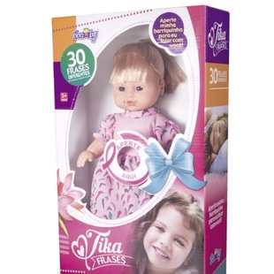 Boneca Tika Frases - Nova Toys - Boneca Que Fala 30 Frases | Shopee Brasil