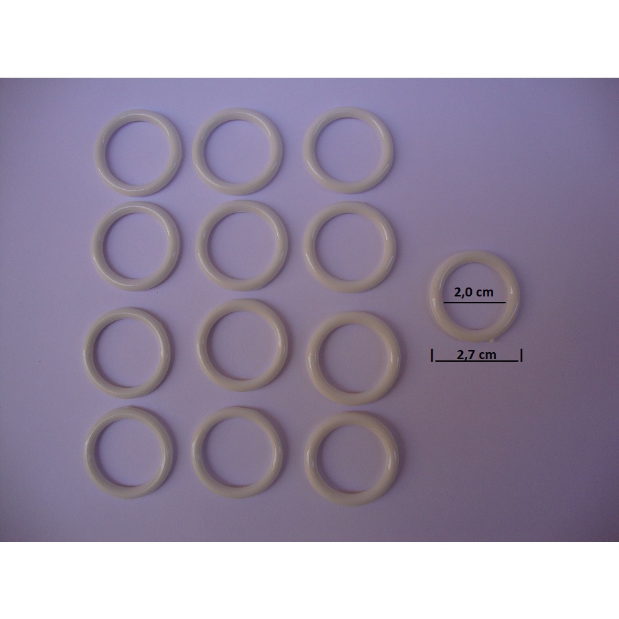 Argola Plástica N° 20 Branca Artesanato 144 Unidades | Shopee Brasil