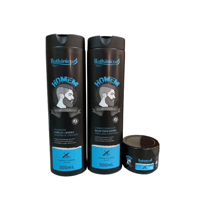 Kit Shampoo + Condicionador + Pomada Homem Bothânico Hair | Shopee Brasil