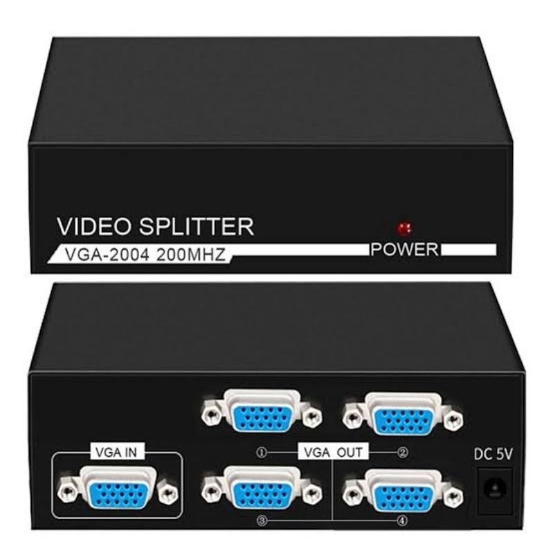 Splitter Vga 1x4 Distribuidor Divisor De Sinal de video VGA com uma ...