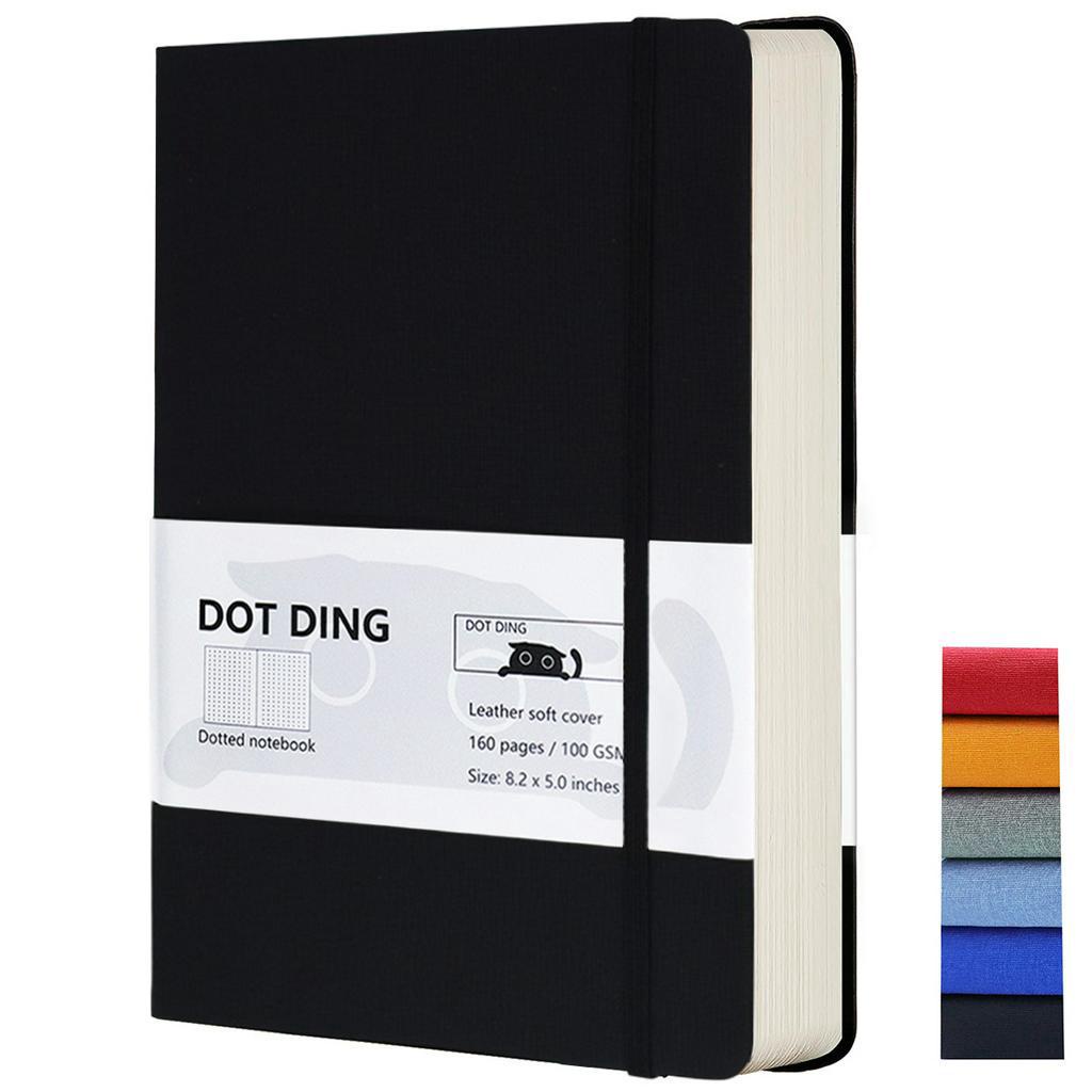 A5 Bullet Dotted Planner Capa Dura Tecido 160 Páginas Bolso School ...