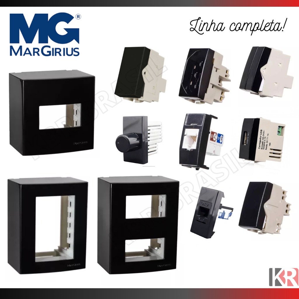 Caixa Sobrepor Sistema X Preto Brilhante SLEEK - MARGIRIUS | Shopee Brasil