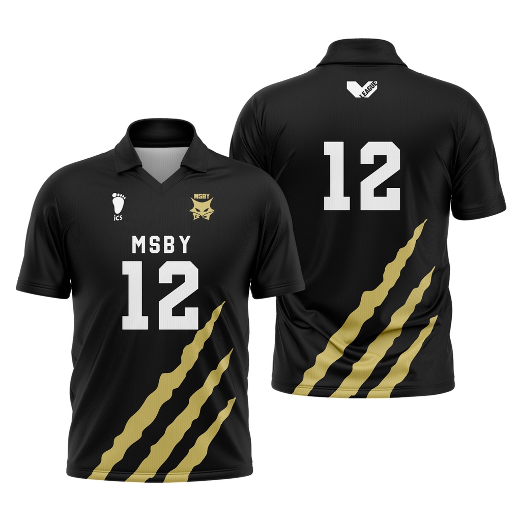 Camiseta Uniforme MSBY Black Jackal Haikyuu - ESCOLHA SEU NOME E NÚMERO ...