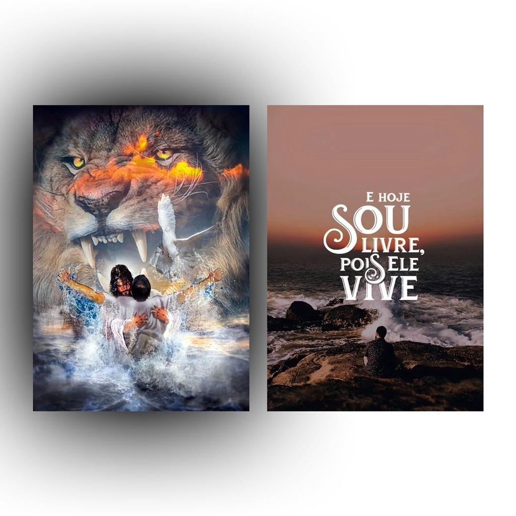 Kit Quadro Decorativo Ele Vive para Sala Gospel Evangelicos | Shopee Brasil