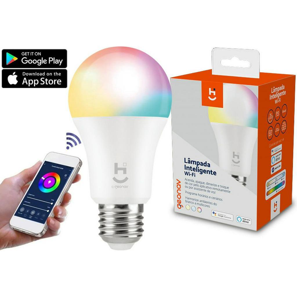 Lampada Led Inteligente Rgb Android Wifi Bivolt | Shopee Brasil