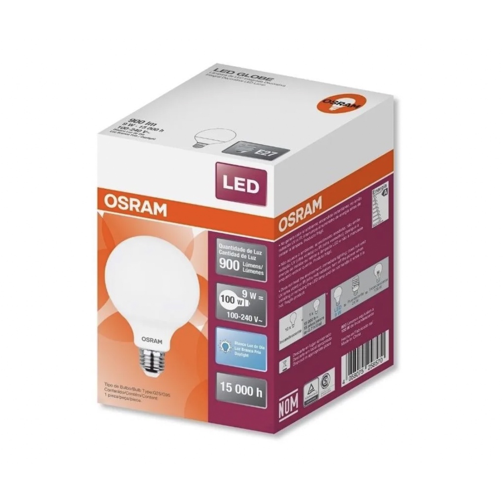 LAMPADA LED GLOBE 9W 6500K 900ML BIV E27 - OSRAM | Shopee Brasil