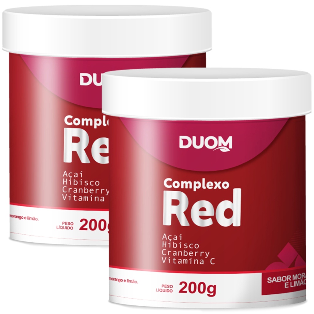 COMBO 2 COMPLEXO RED SABOR MORANGO E LIMÃO 200G CADA - DUOM | Shopee Brasil
