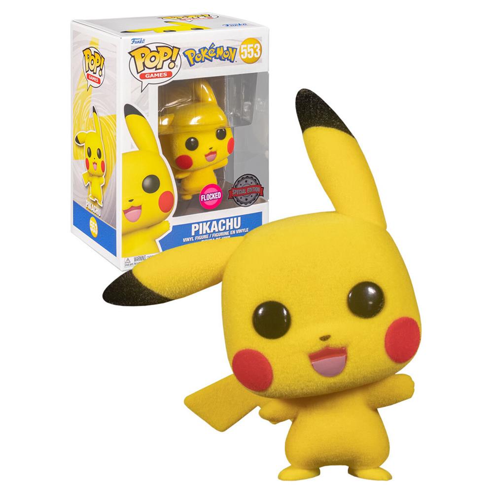 FUNKO POP POKEMON PIKACHU 553 EX FLOCKED | Shopee Brasil